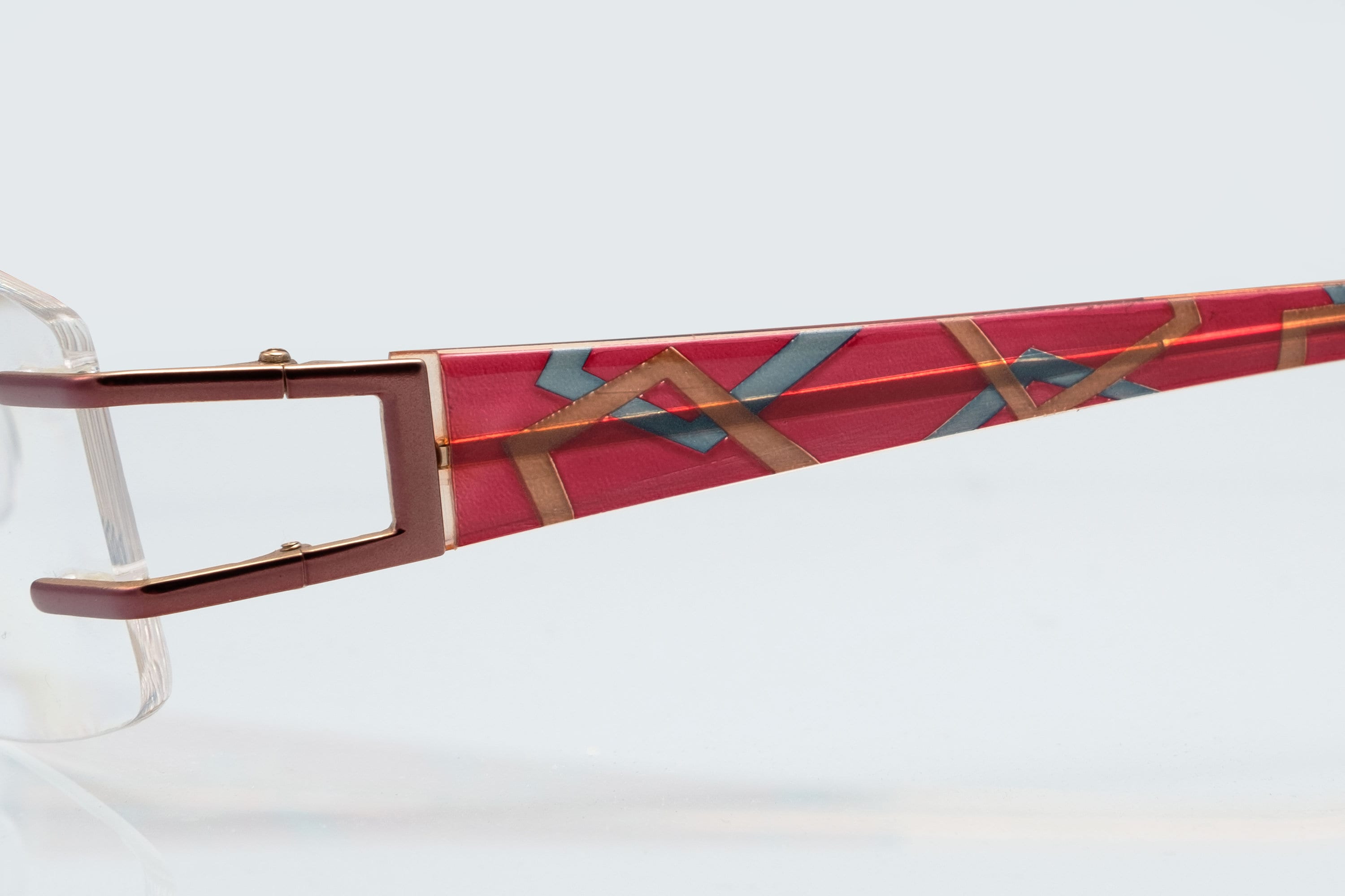 Stepper Vintage Eyeglasses, Titanium, Rimless Rectangular Optical Frame ...