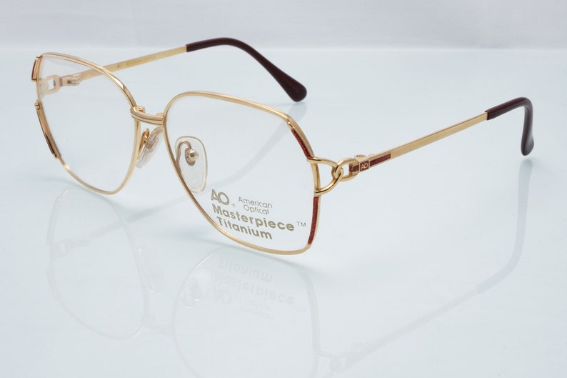 American Optical Vintage Eyeglasses Gold Ovesized Square - Etsy