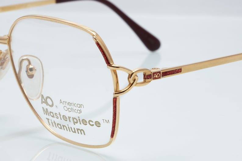 American Optical Vintage Eyeglasses Gold Ovesized Square - Etsy