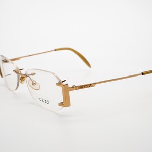 Exte Rimless Vintage Eyeglasses, Made in Italy, Gold, New Old Stock - Etsy
