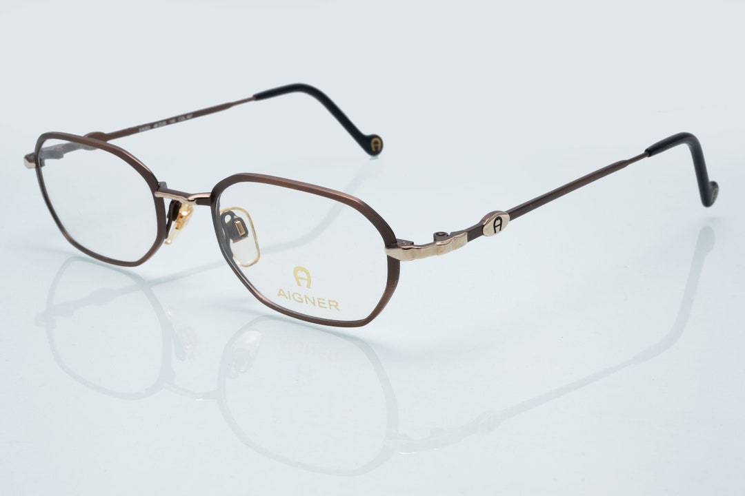 Aigner Vintage Eyeglasses, Bronze Polygon Optical Frame, New Old Stock ...