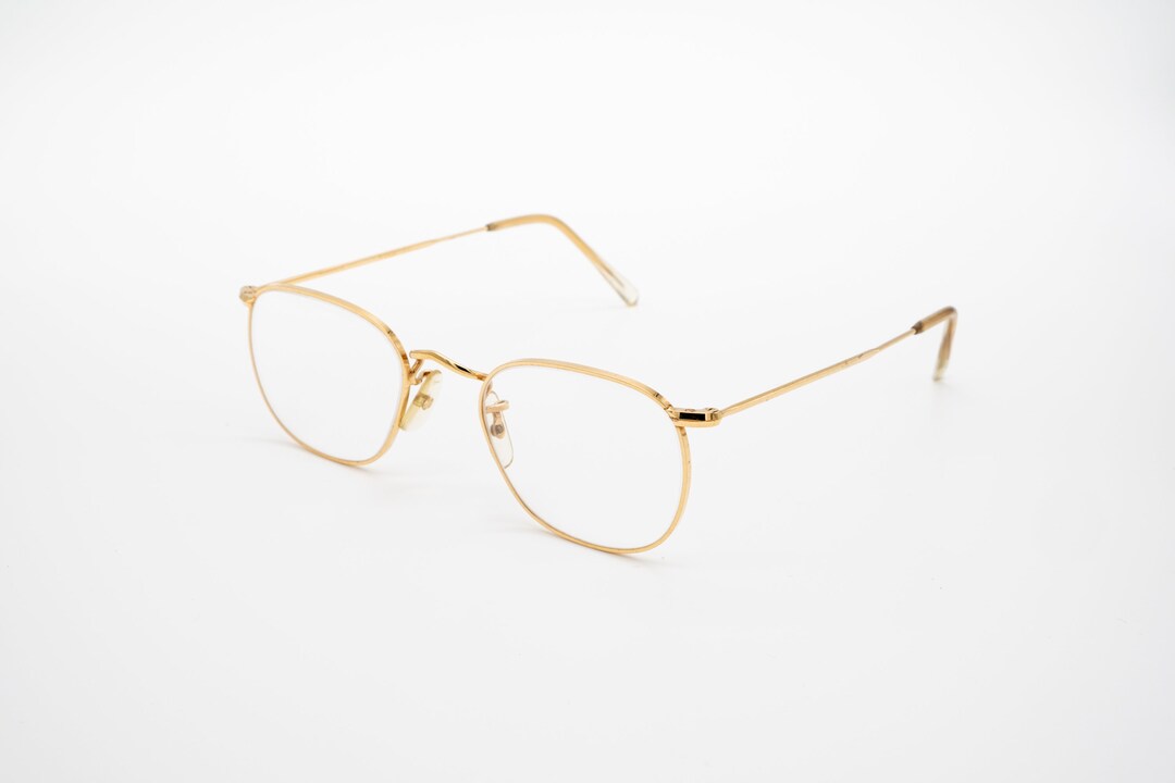 Vintage Algha Square Optical Frame Made in England, 12KT New Old Stock ...