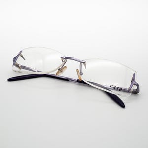 Exte Rimless Vintage Eyeglasses, Made in Italy, Purple, New Old Stock ...
