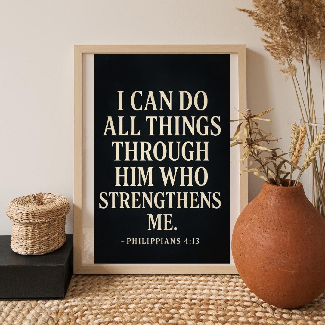 Christian Printable Wall Art – "i Can Do All Things" – Philippians 4:13 ...