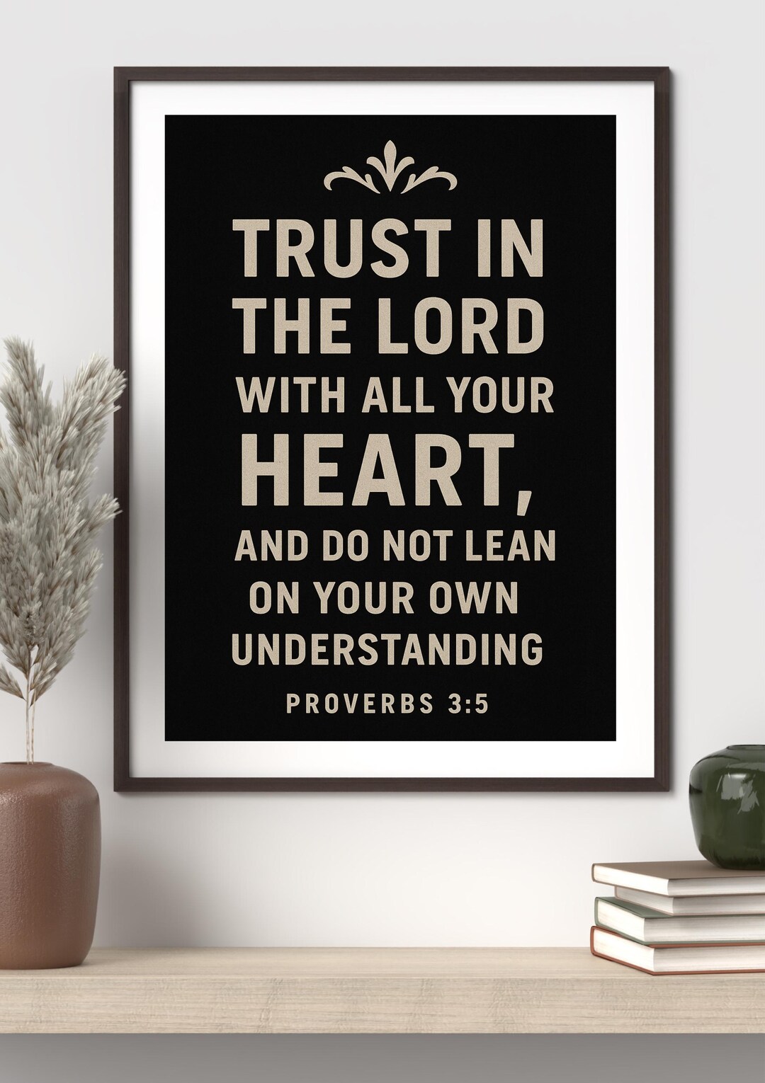 Printable Bible Verse Wall Art | Proverbs 3:5 | Christian Home Decor ...