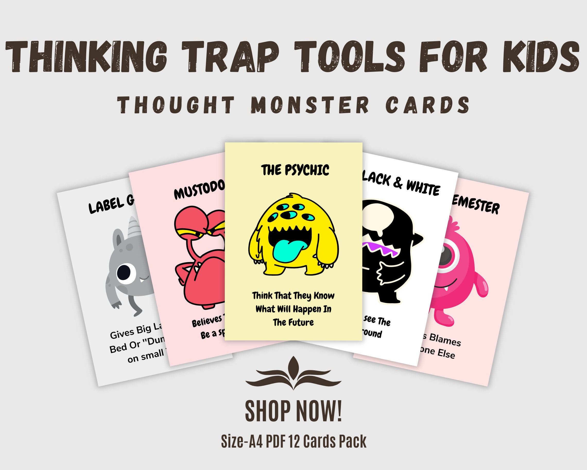Thought Monsters Thinking Trap Cards for Kids and Children - Etsy