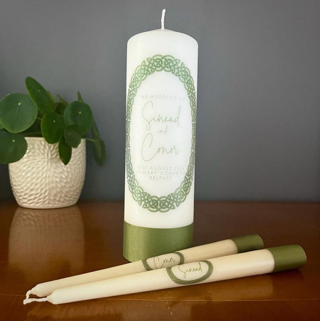 Made in Ireland Wedding Gift Personalised Candles, Personalised Wedding ...
