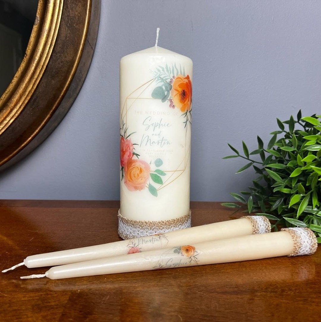 Made in Ireland Wedding Gift Personalised Candles, Personalised Wedding ...