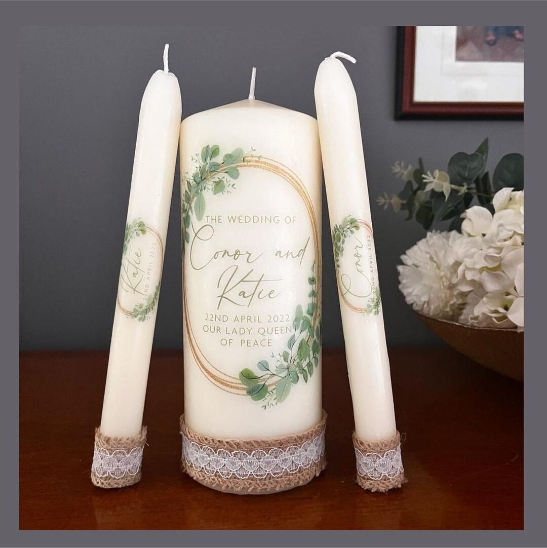 Made in Ireland Wedding Gift Personalised Candles, Personalised Wedding ...