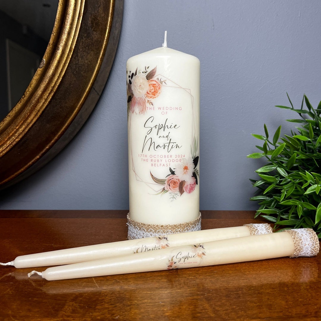 Made in Ireland Wedding Gift Personalised Candles, Personalised Wedding ...
