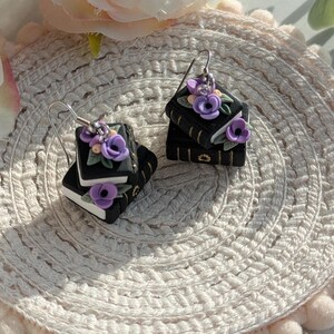 Book Stack Earrings Dark Academia-style Witchy Spellbooks - Etsy