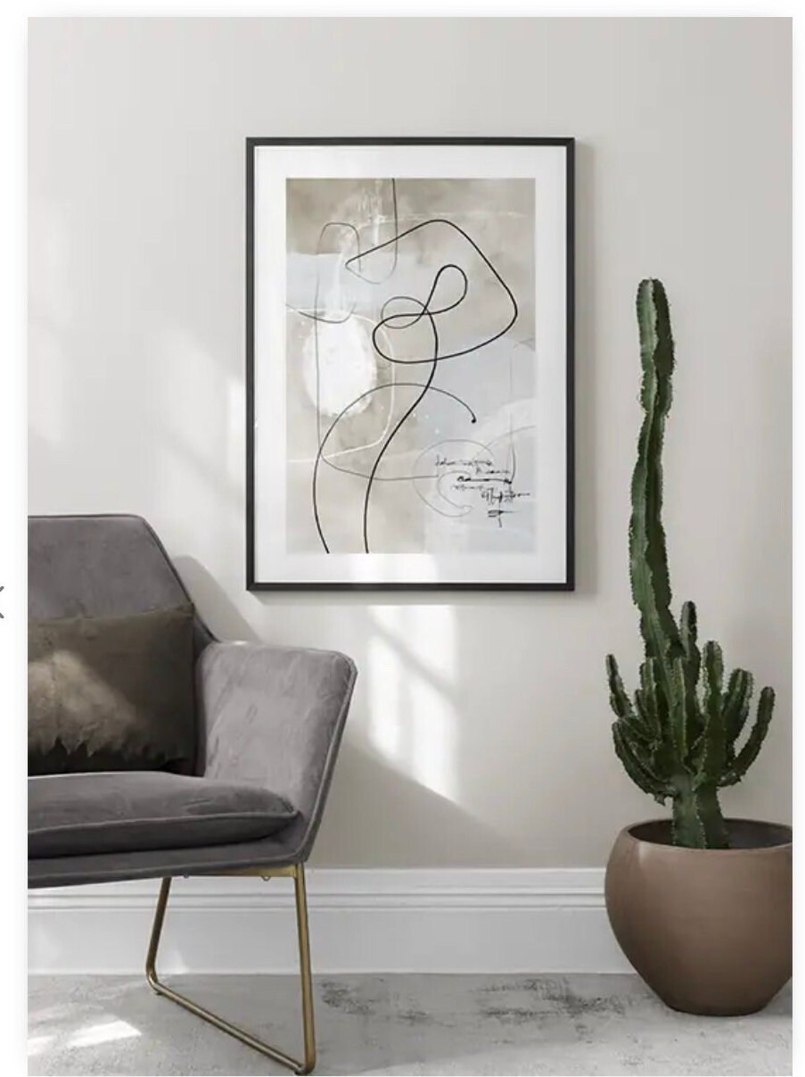 Abstract Lines Wall Art - Etsy