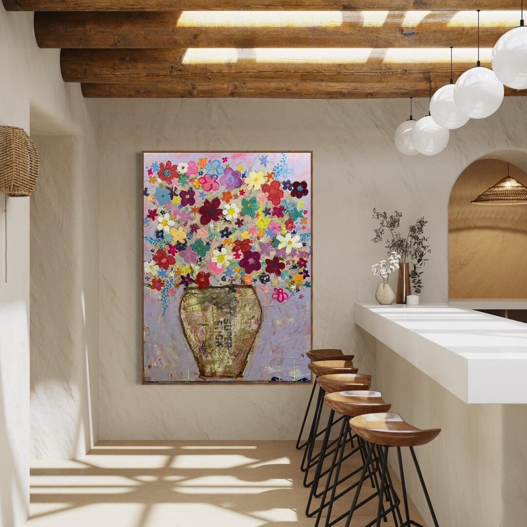 Kintsugi Wallflower | 165x120cm | Original Abstract Art - Etsy