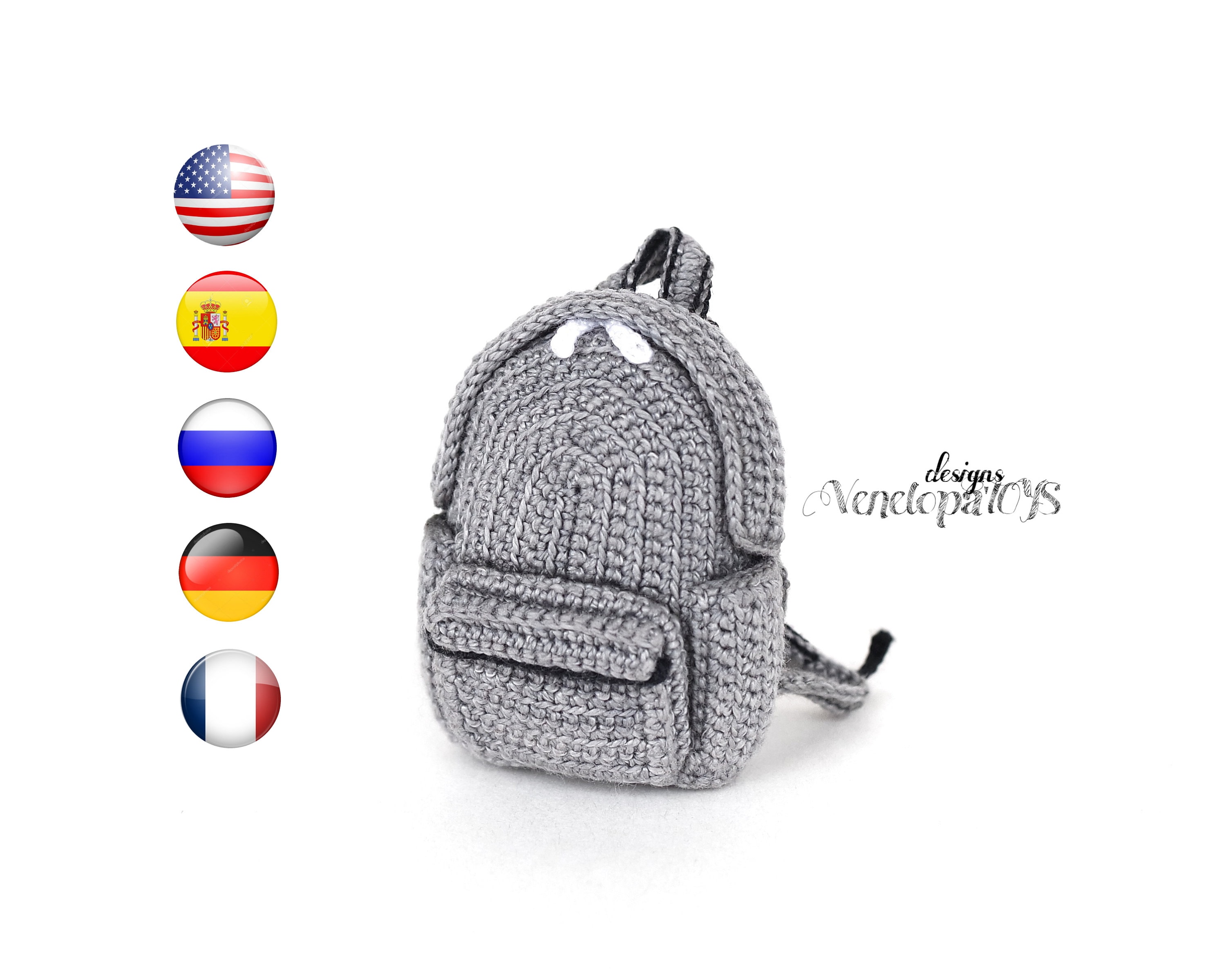 Crochet Sport Backpack Doll Pattern PDF Crochet Backpack - Etsy