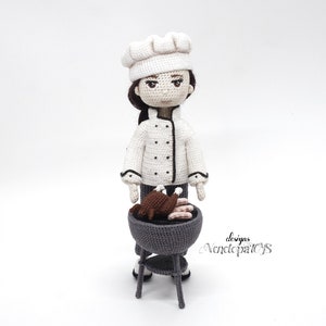 Crochet Chef Uniform for Doll, PDF Crochet Pattern for 5,5 & 6 Inch ...