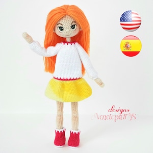 Crochet Doll Alex Pattern, Amigurumi Girl With Clothes (PDF Pattern) - Etsy