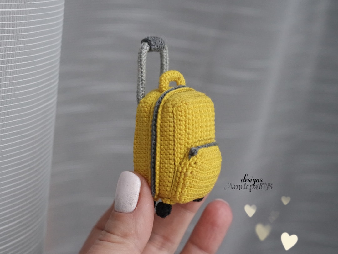 Crochet Suitcase Pattern, Crochet Doll Accessories, Dollhouse Miniature ...