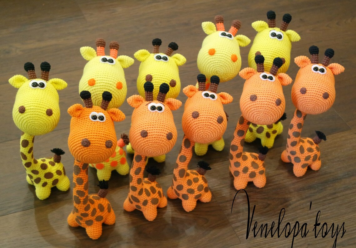 Crochet Giraffe Pattern Handmade Toys Safari Amigurumi Toy - Etsy