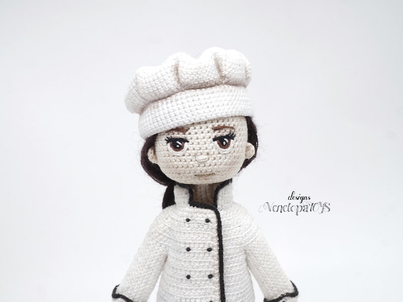 Crochet Chef Uniform for Doll PDF Crochet Pattern for 55 & 6 - Etsy