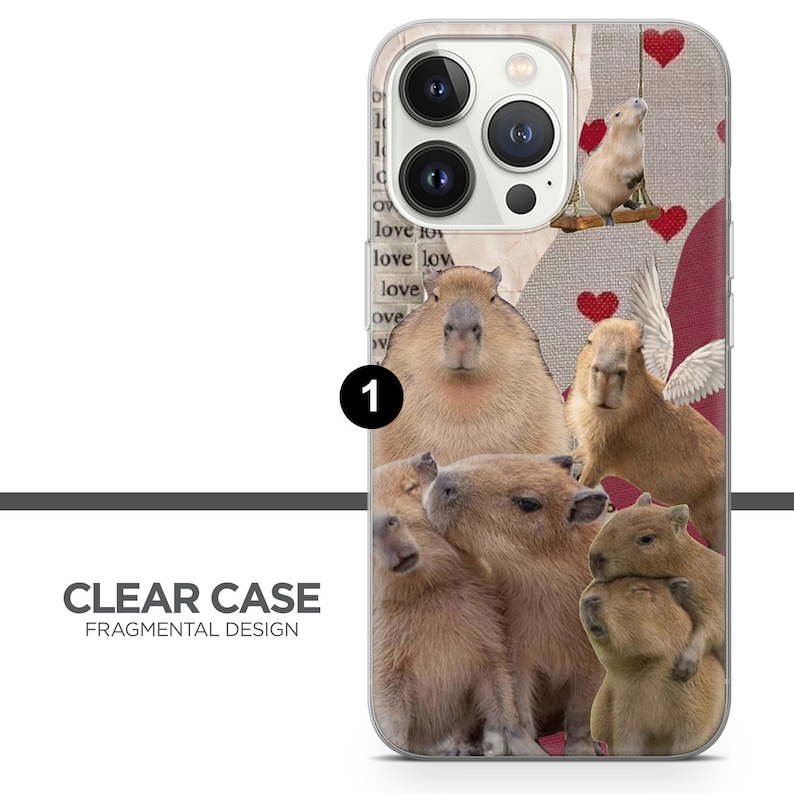 Capybara Aesthetic Phone Capybara Collage Cover for Iphone 14 - Etsy