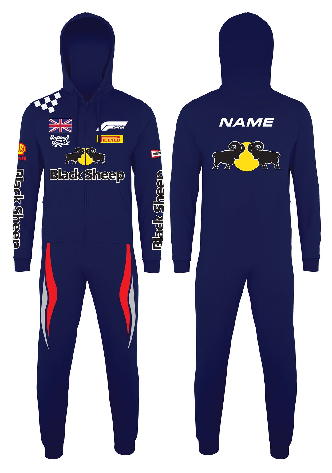 Formula Onesie Black Sheep Race Suit Replica Total - Etsy