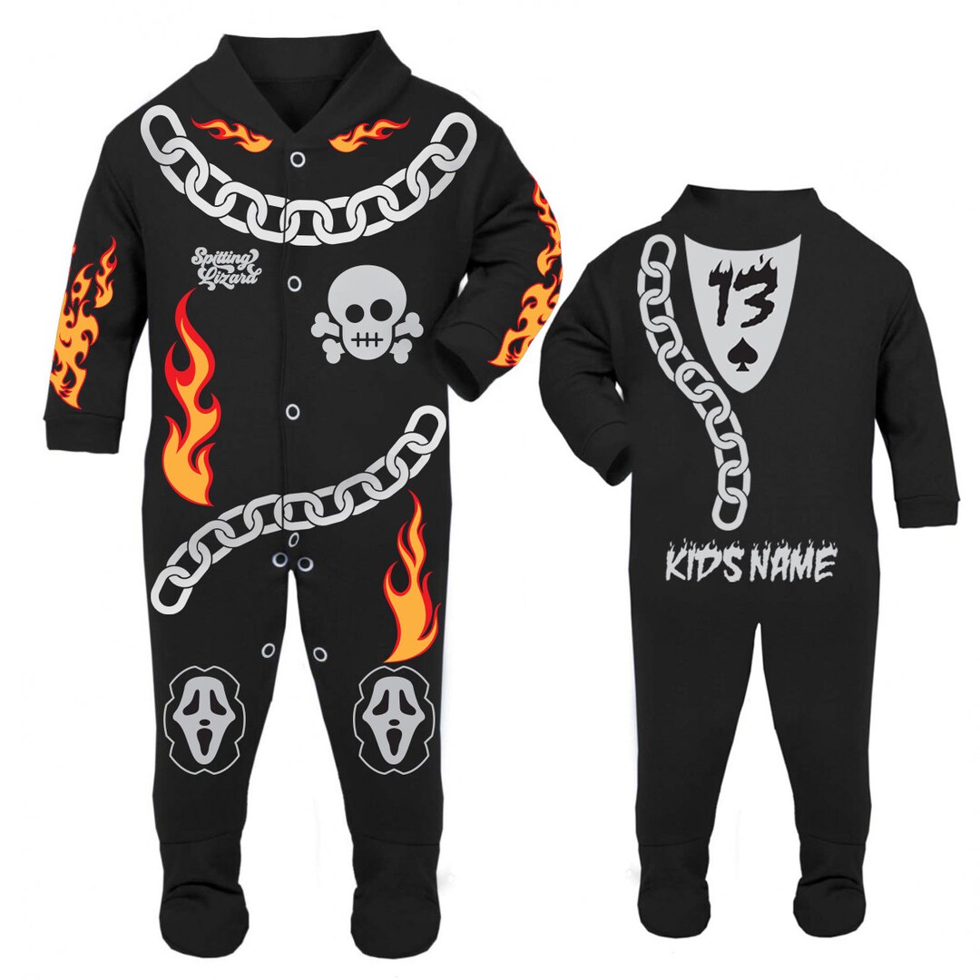 Baby Ghost Rider Personalized Sleep Suit - Etsy