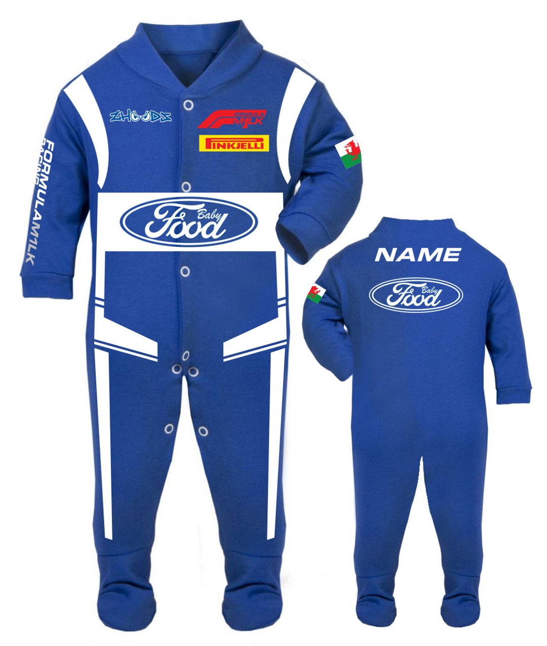 Baby Food Personalized Race Sleep Suit - Etsy