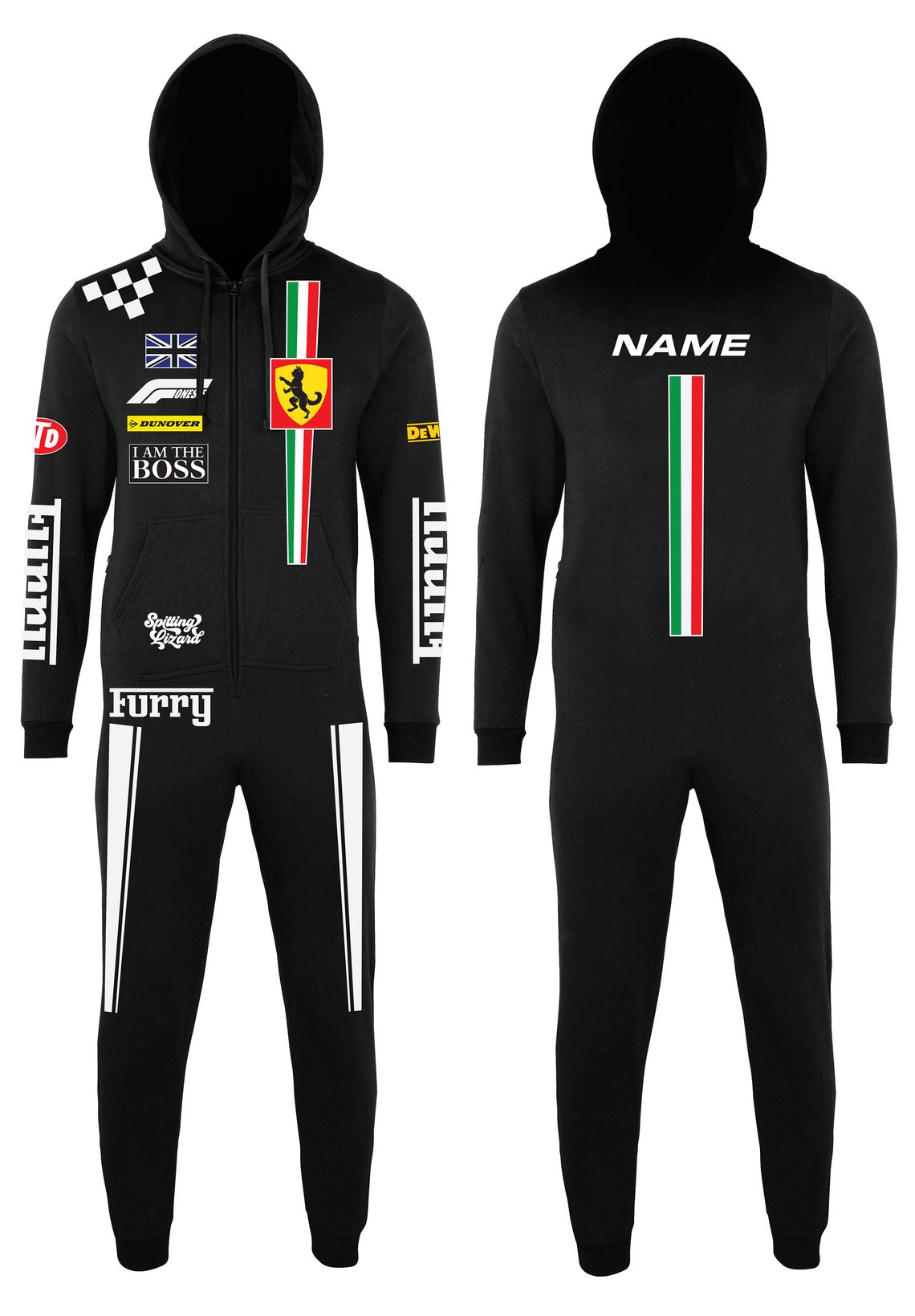 Formula Onesie Furry Race Suit Replica Total Personalisation - Etsy
