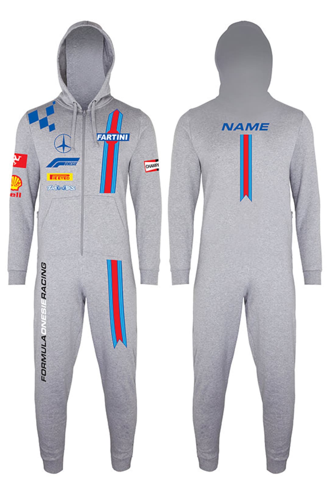 Formula Onesie, Fartini Race Suit Replica, Total Personalisation - Etsy