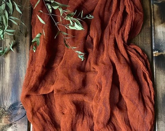 Rust Terracotta Table Runner - Etsy