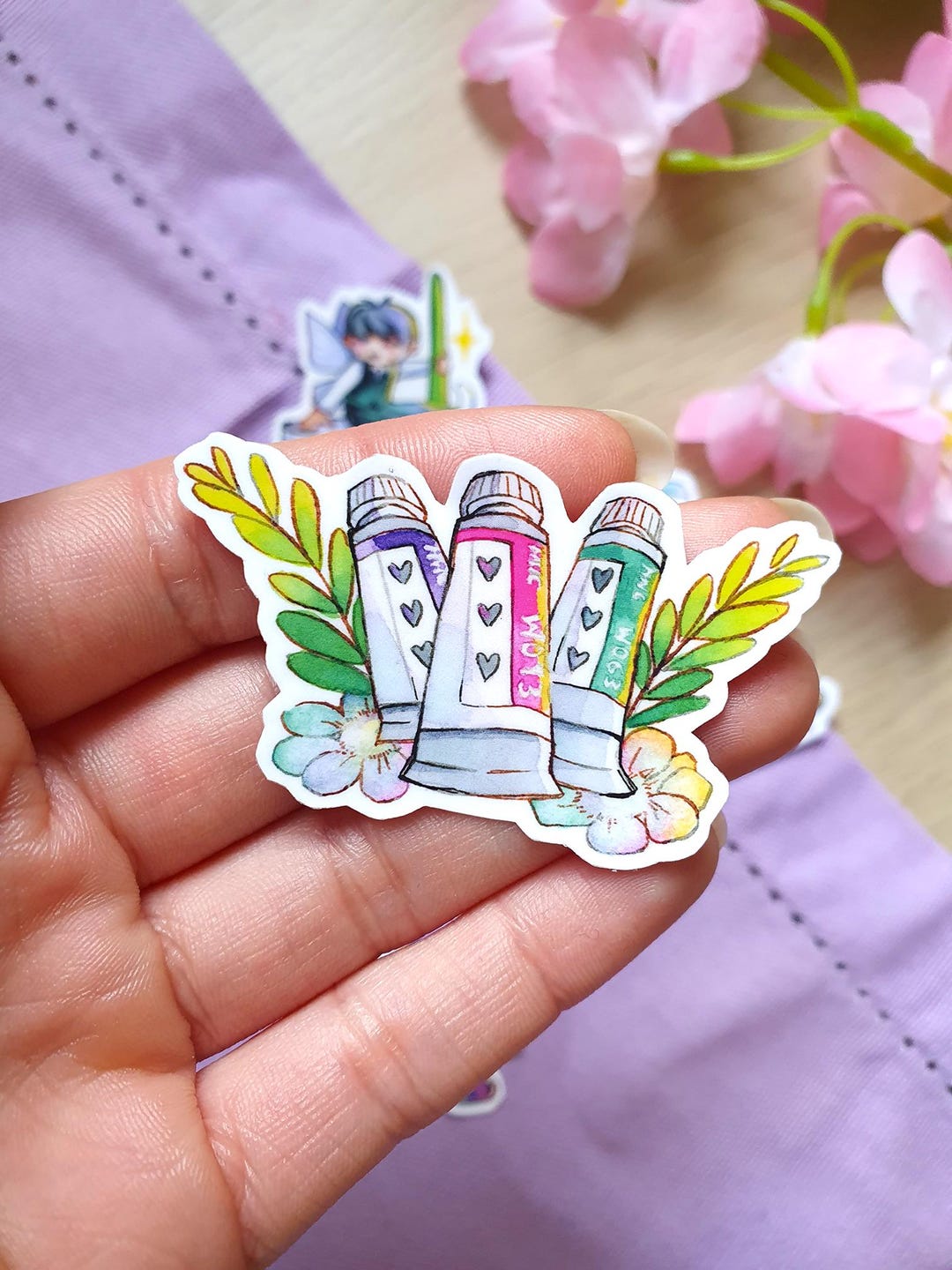 Watercolor Tubes Sticker - Etsy