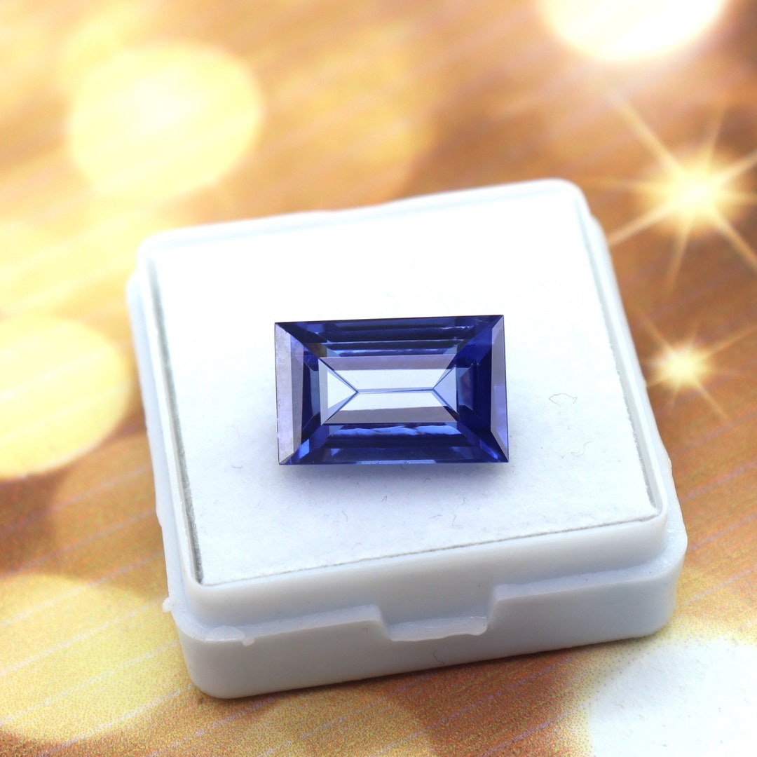 Certified Rare Found Kashmiri Blue Sapphire 8.65cts Baguette Cut ...