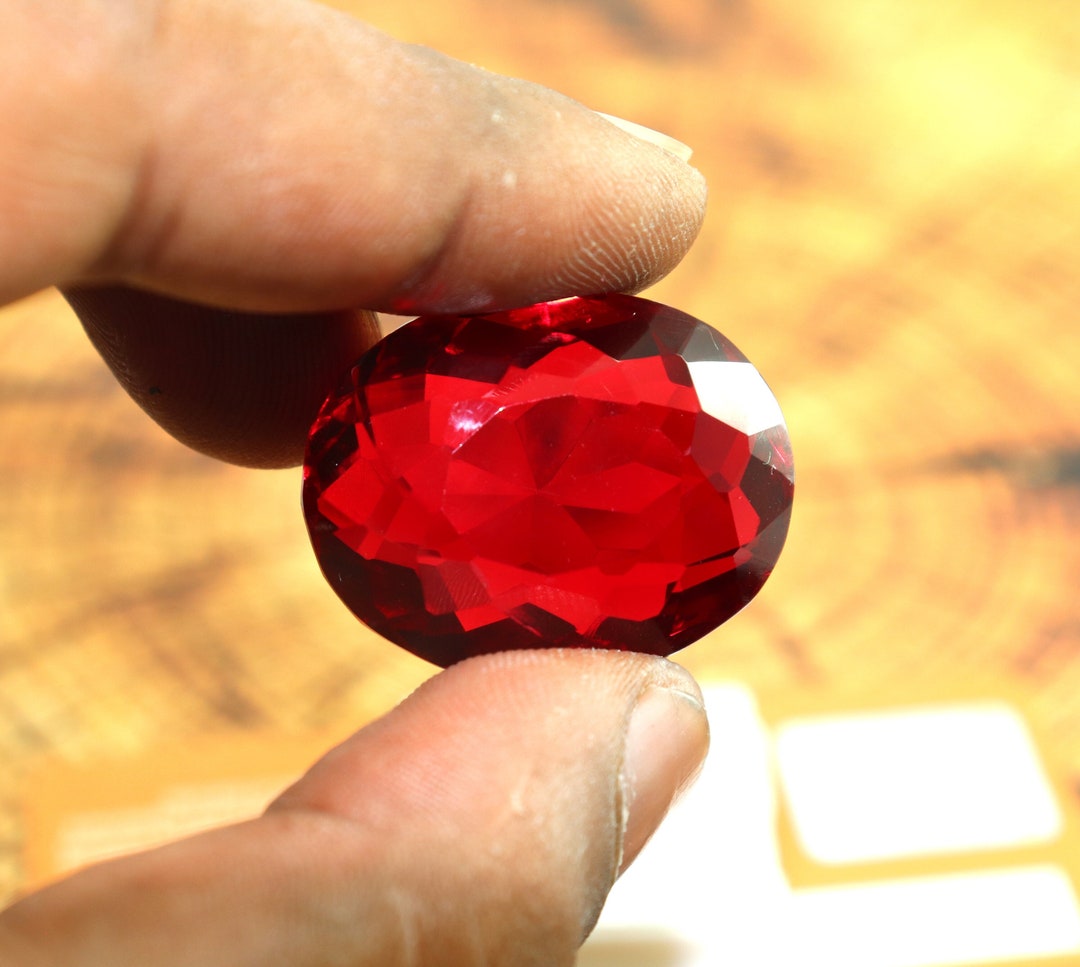 AAA+ Genuine Red Ruby, Loose Big Size Oval Ruby, Natural Dark Red Ruby ...