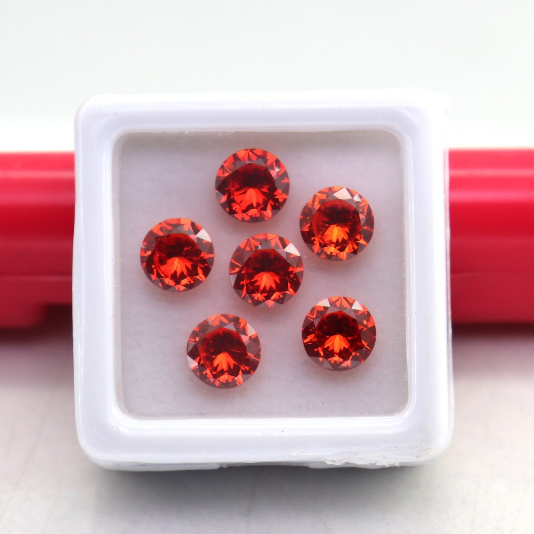 Real Padparadscha Sapphire 6mm Stone, 2pcs to 60pcs Lot Padparadscha ...