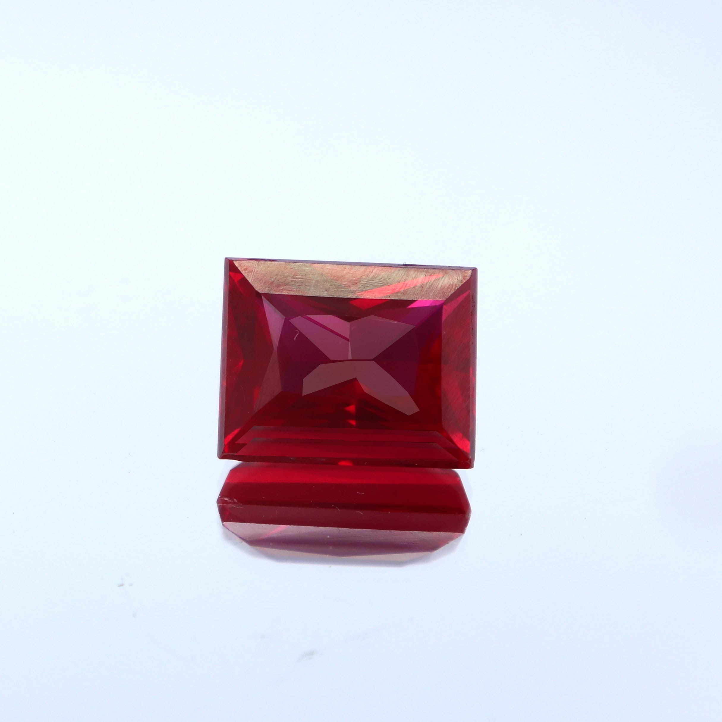 Natural Burmese Red Ruby Rectangle Cut 10.40cts Dark Red Ruby - Etsy