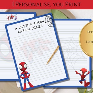 Printable WRITING PAPER for Boys Digital Download Personalised Lined ...