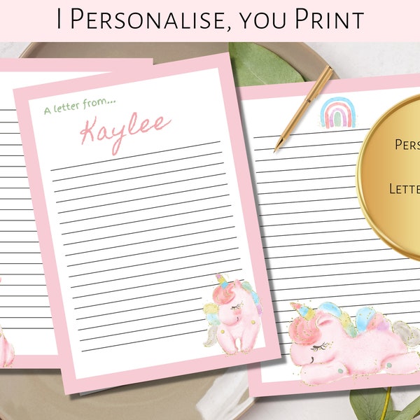 Unicorn Writing Set - Etsy