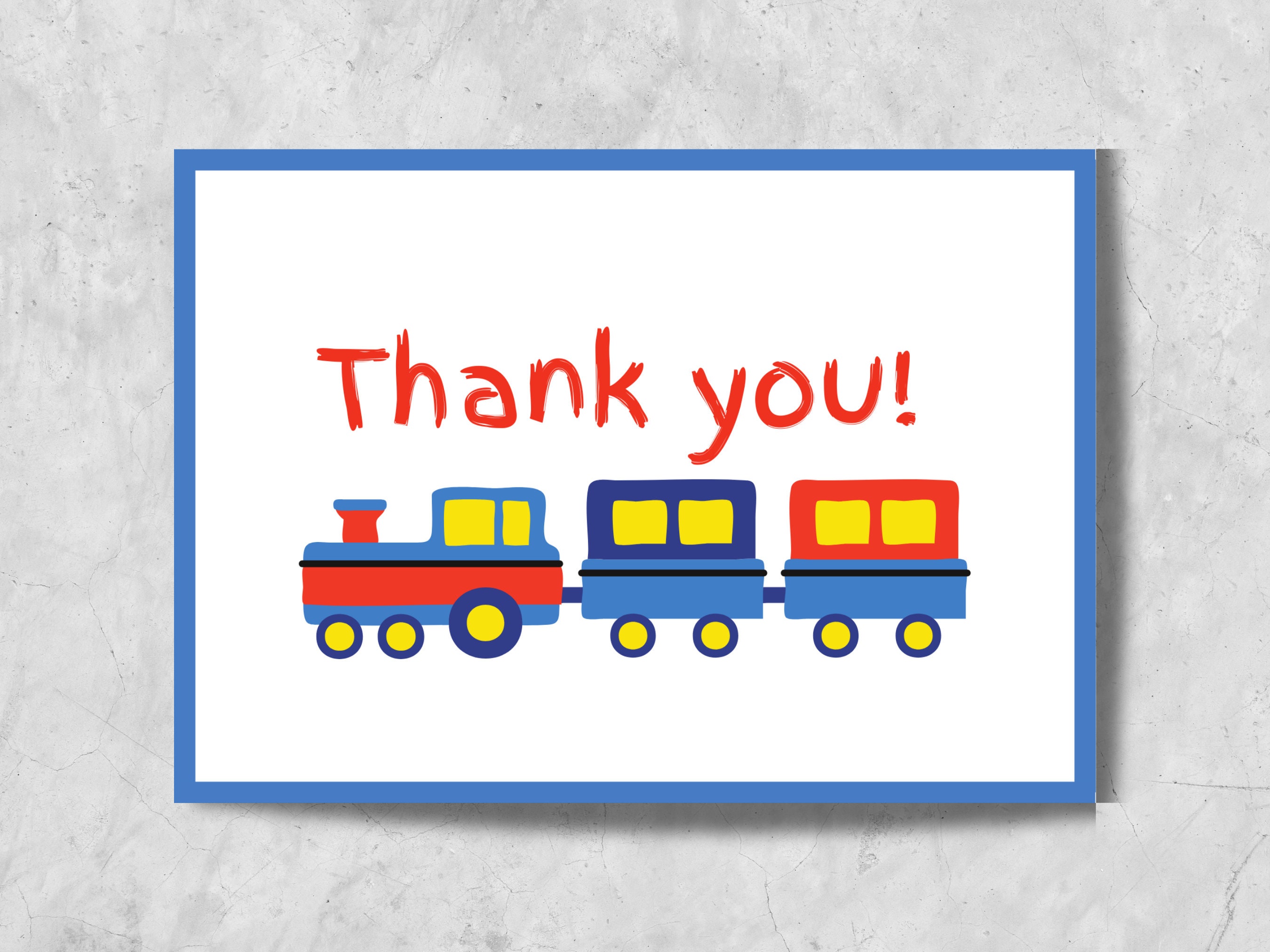 Train thank you cards - Etsy.de