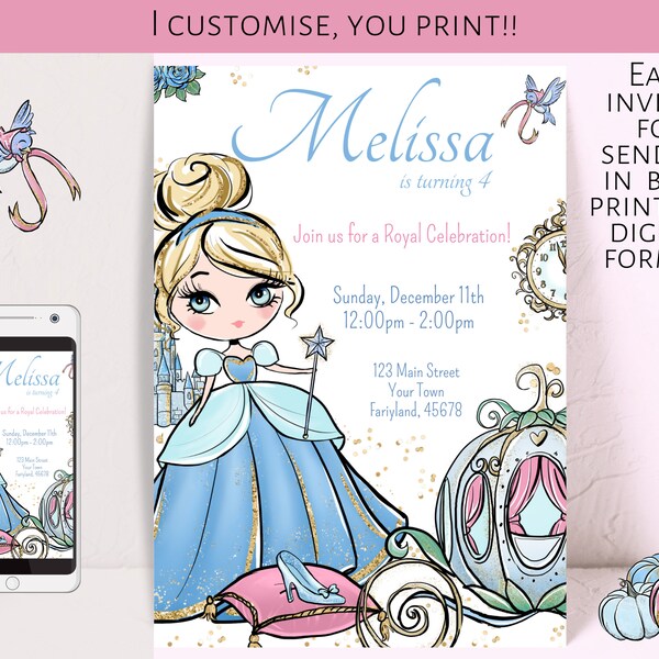 Cinderella Party Invitation - Etsy