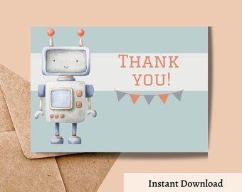 Robot Thank You Note - Etsy