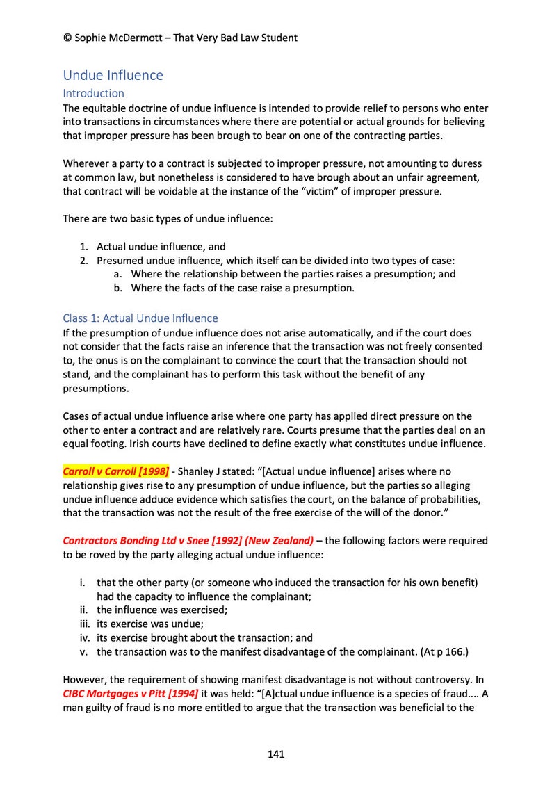 Contract Law March 2024 FE1 Revision Booklet With Script - Etsy