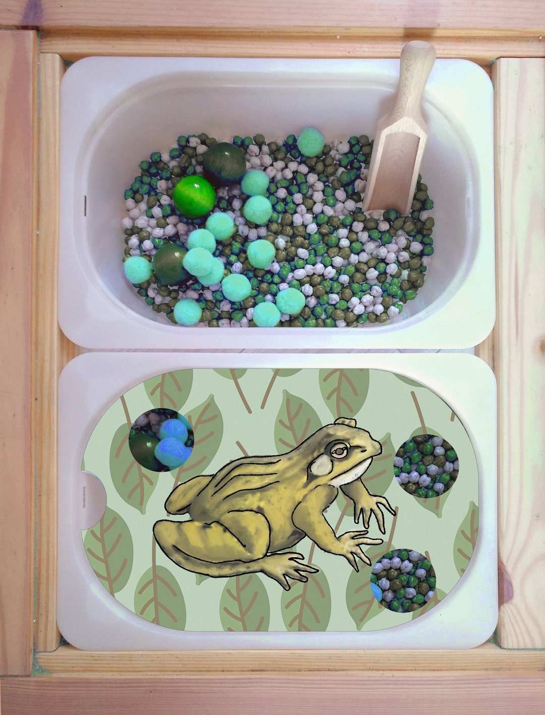Frog Flisat Insert, PRINTABLE Toddler Activity, Pond Insert, Sensory ...