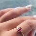 14K Gold Bezel Ruby Ring: July Birthstone, Dainty Stacking Ring - Etsy