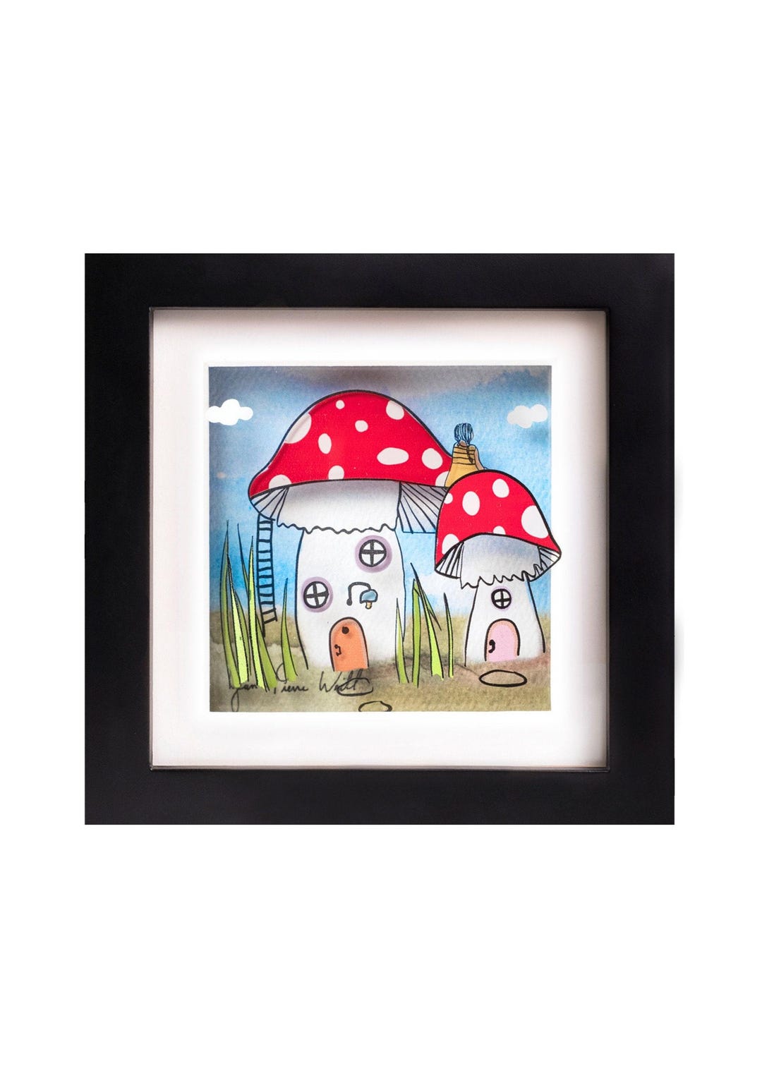 Delicate & Magic Fairy Mushroom House 3d Painting - Etsy