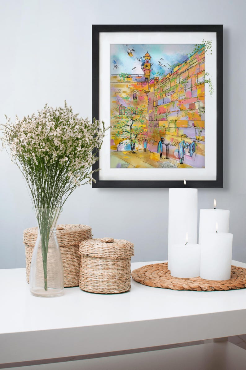 Kotel Painting, Wall of Prayer - 3D Painting on Glass of the Western ...