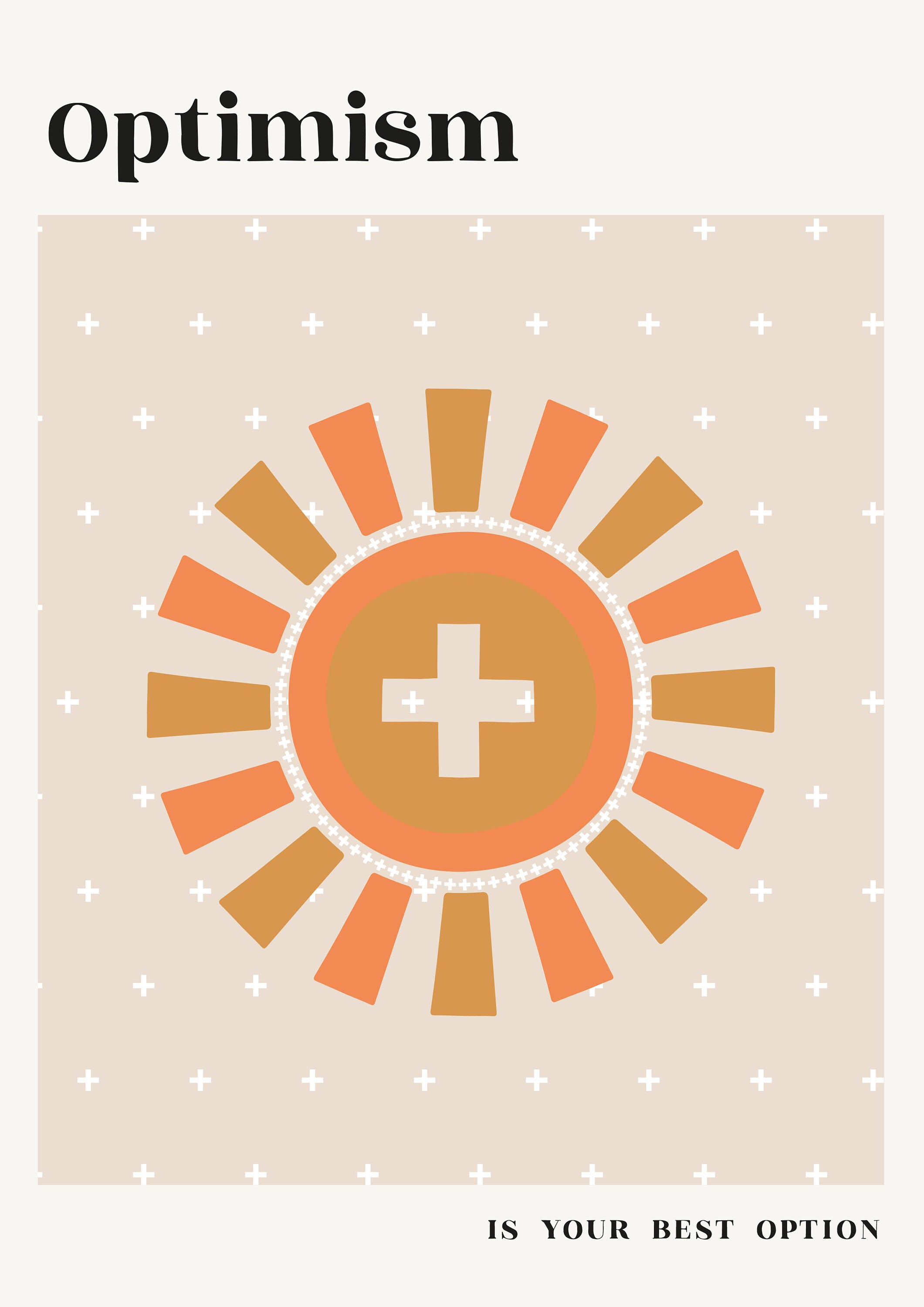 Optimism is Your Best Option Giclée Print Wellbeing Positivity Happy ...