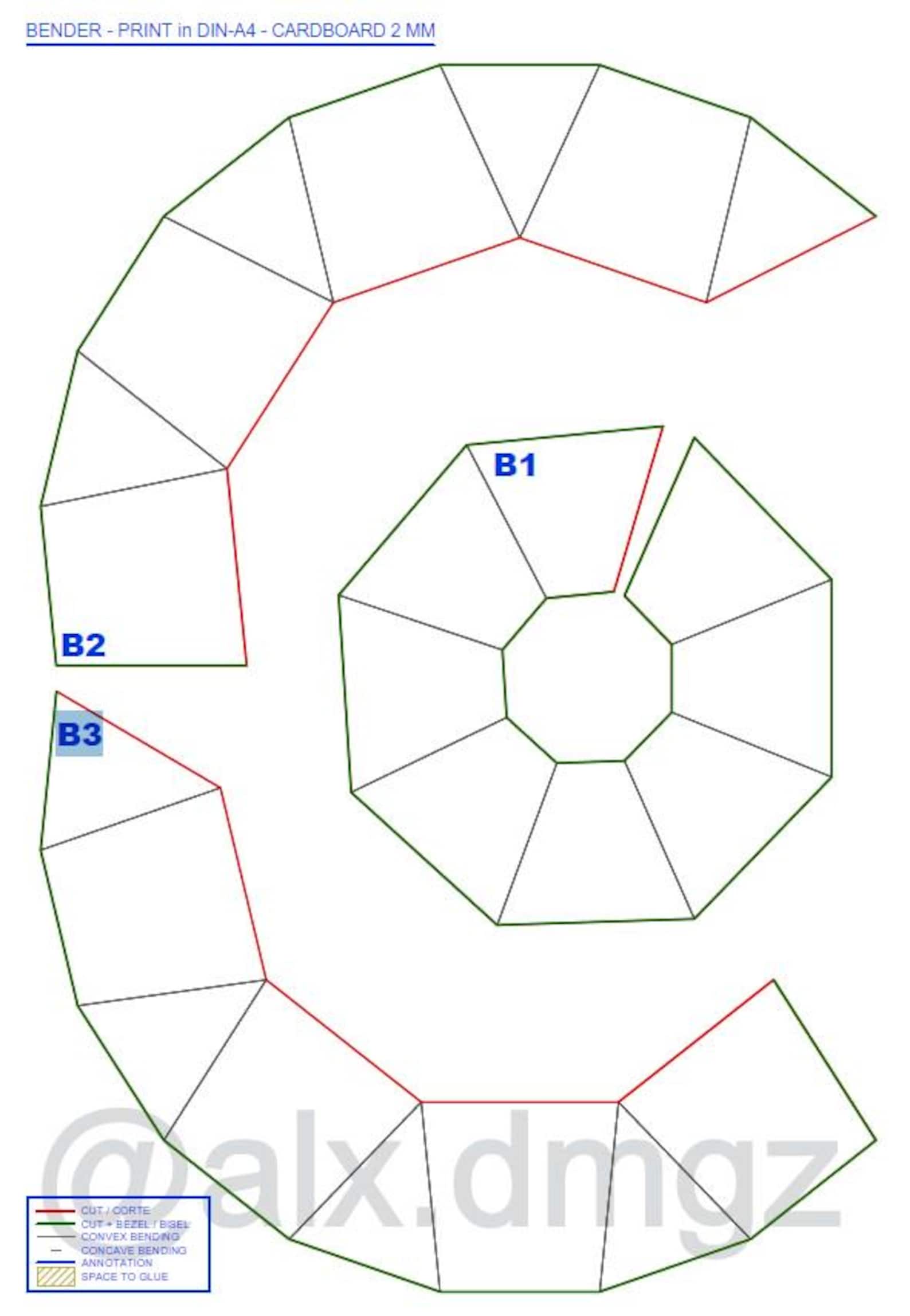 BENDER Template. DIY Plans for Making a Cardboard Mask. - Etsy