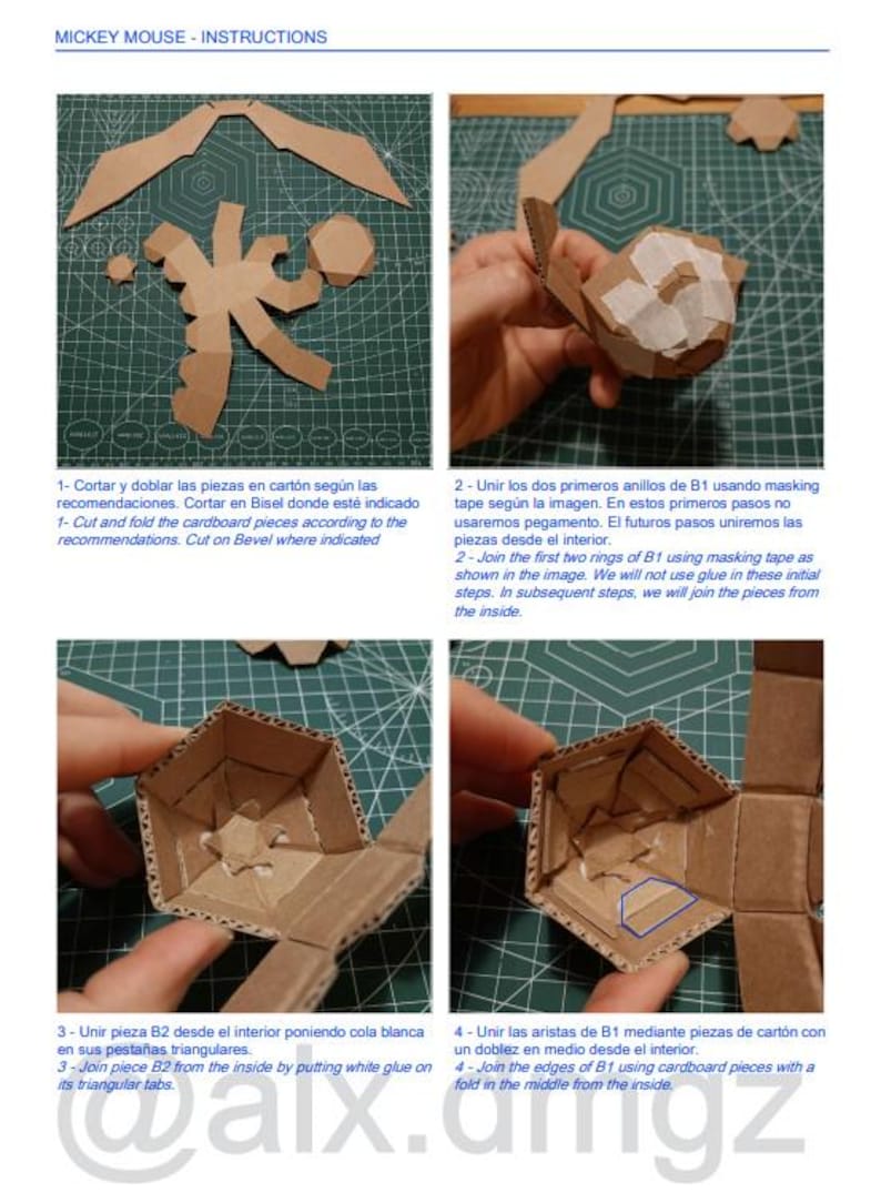 Mickey Mouse Template. DIY Plans for Making a Cardboard Mask - Etsy