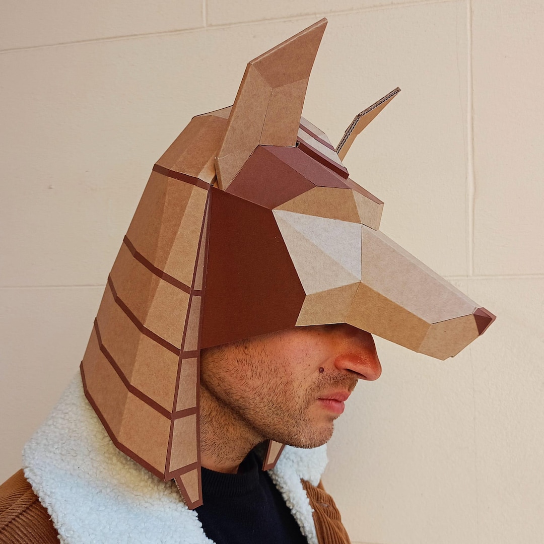 Anubis Template Diy Plans For Making A Cardboard Mask Etsy