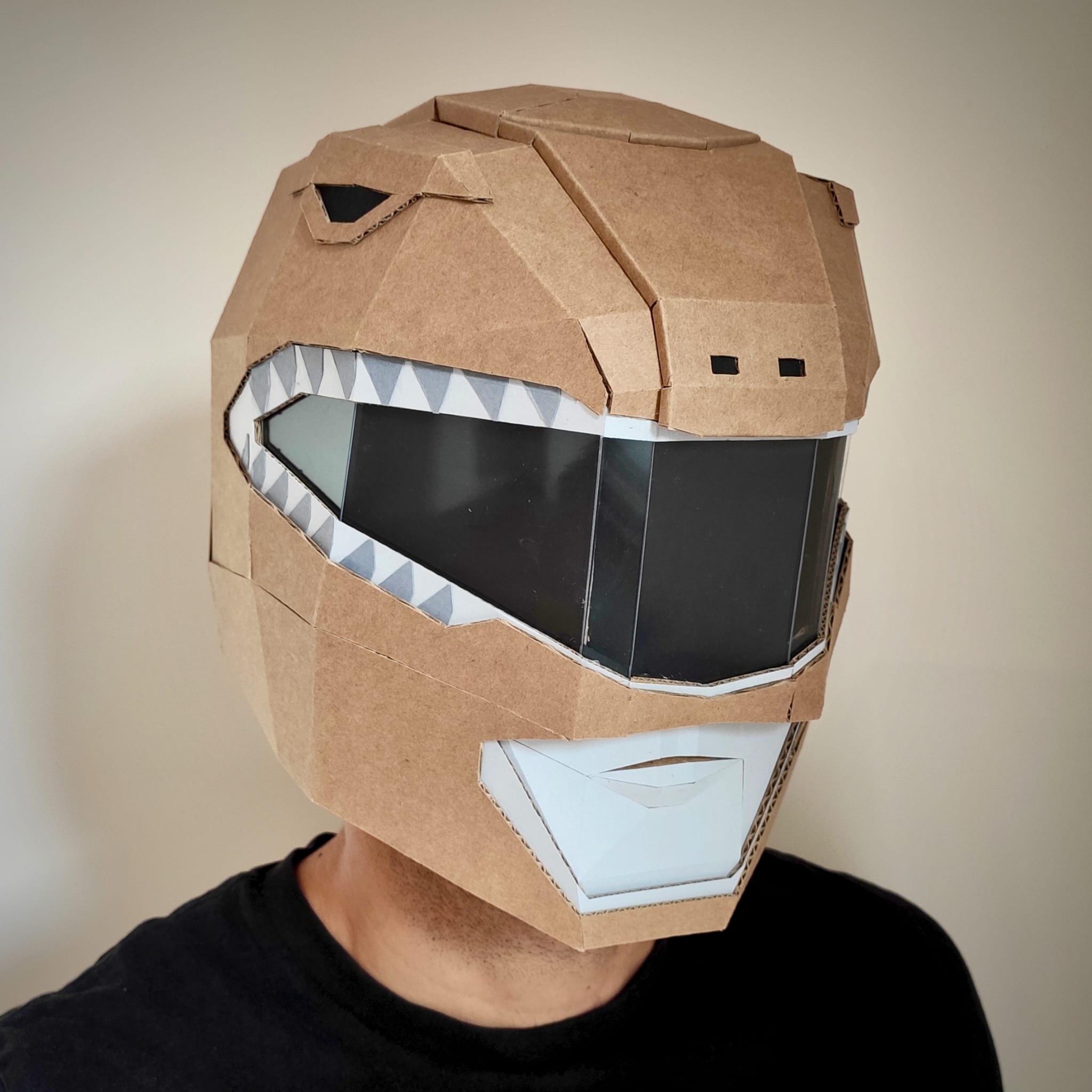 POWER RANGER Template. DIY Plans for Making a Cardboard Mask. - Etsy